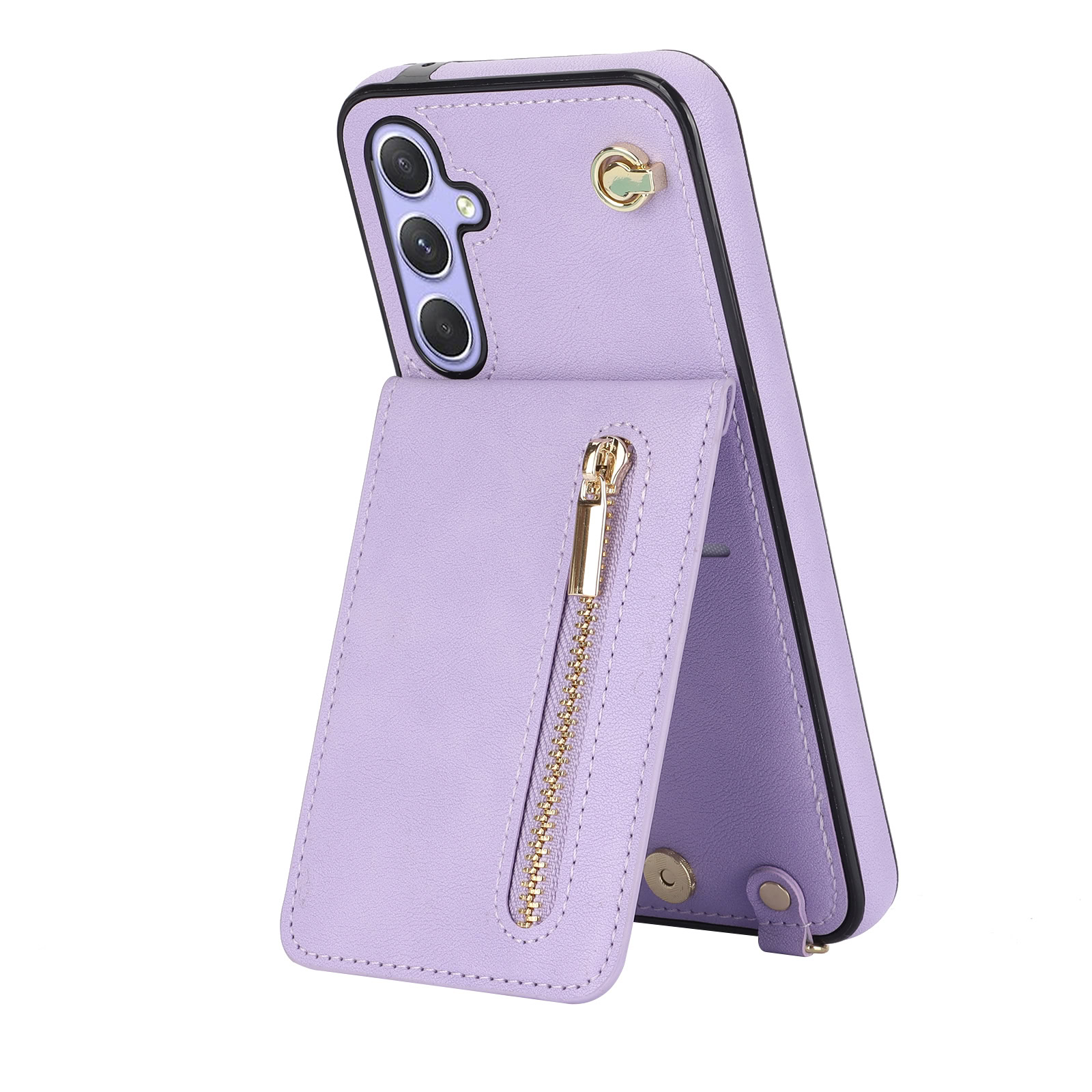 Solidenz Fashion Wallet hoesje met koord Samsung Galaxy S23 FE Violet ...