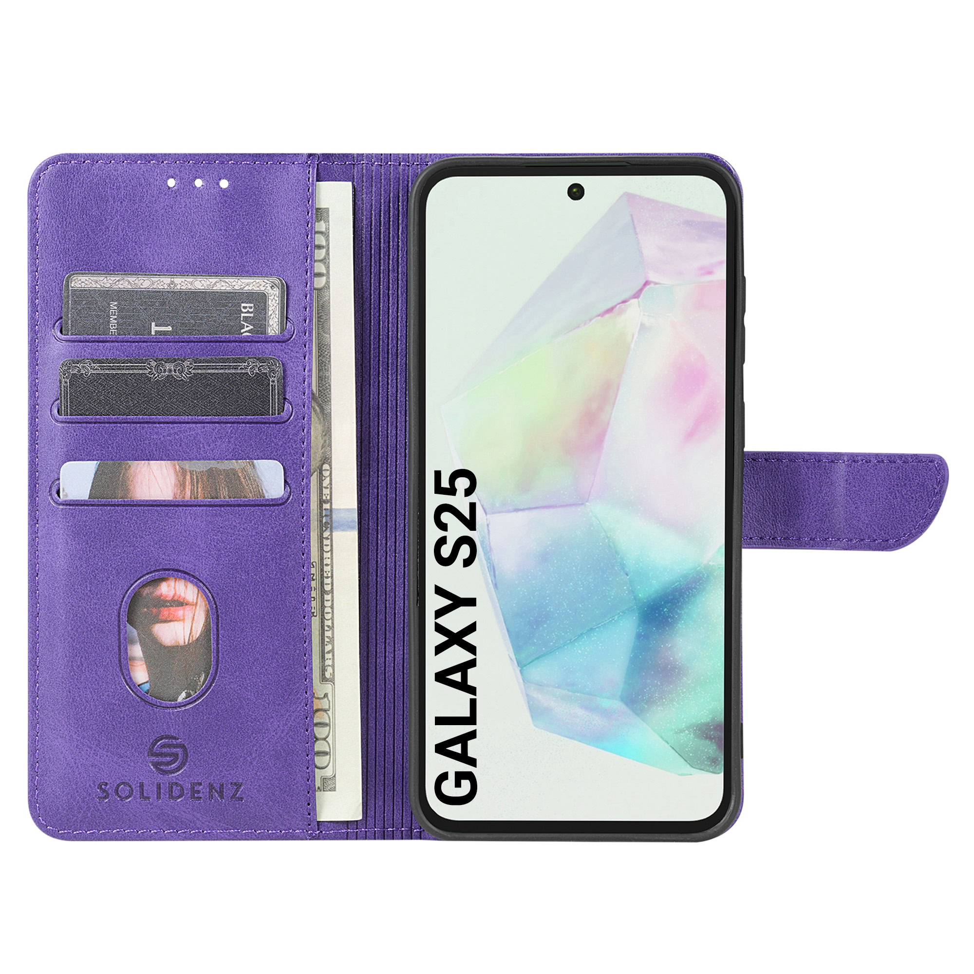 Solidenz bookcase Samsung Galaxy S25 Paars | Fonu