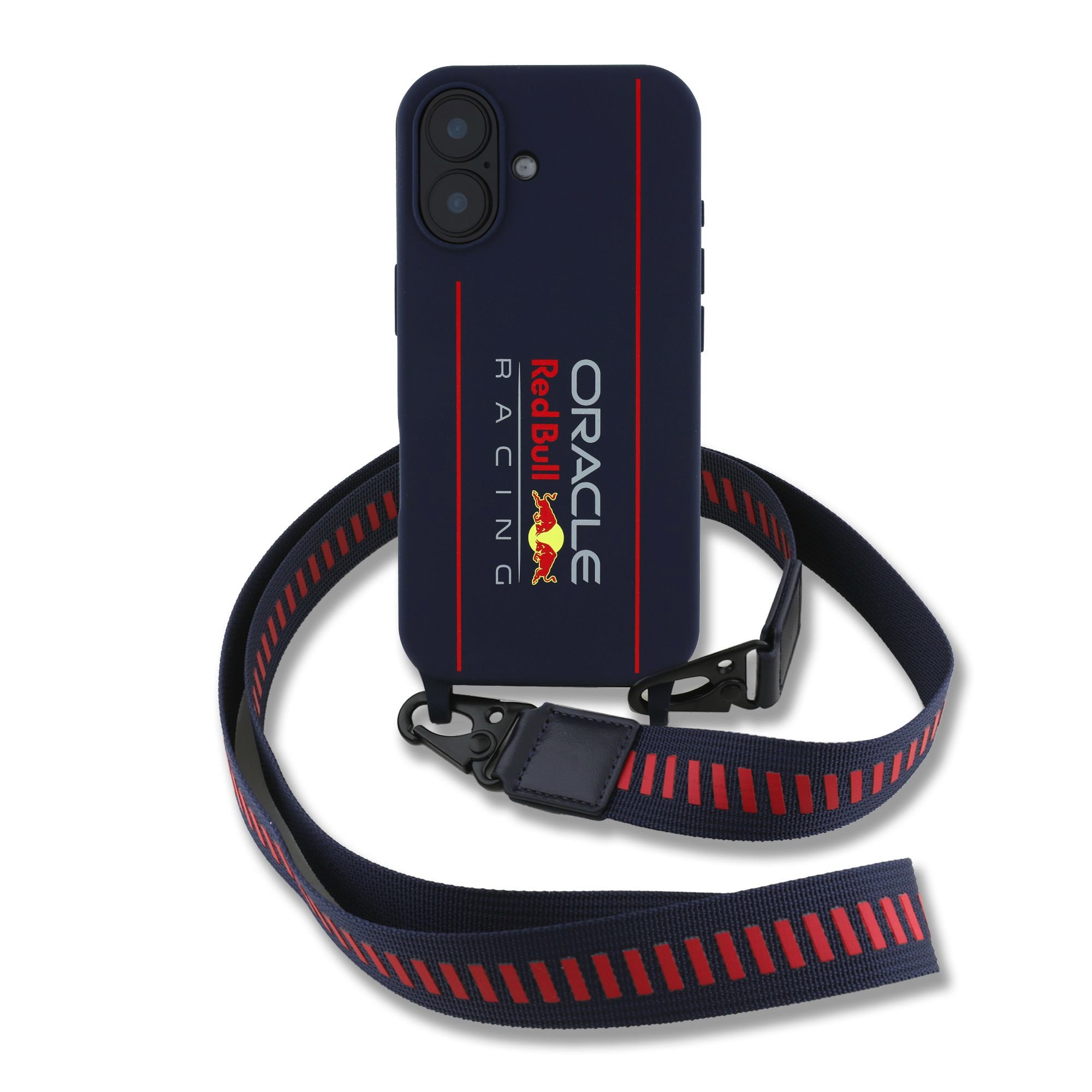 Red Bull iPhone 16 Hoesje met MagSafe en Koord Vertical Logo | Fonu
